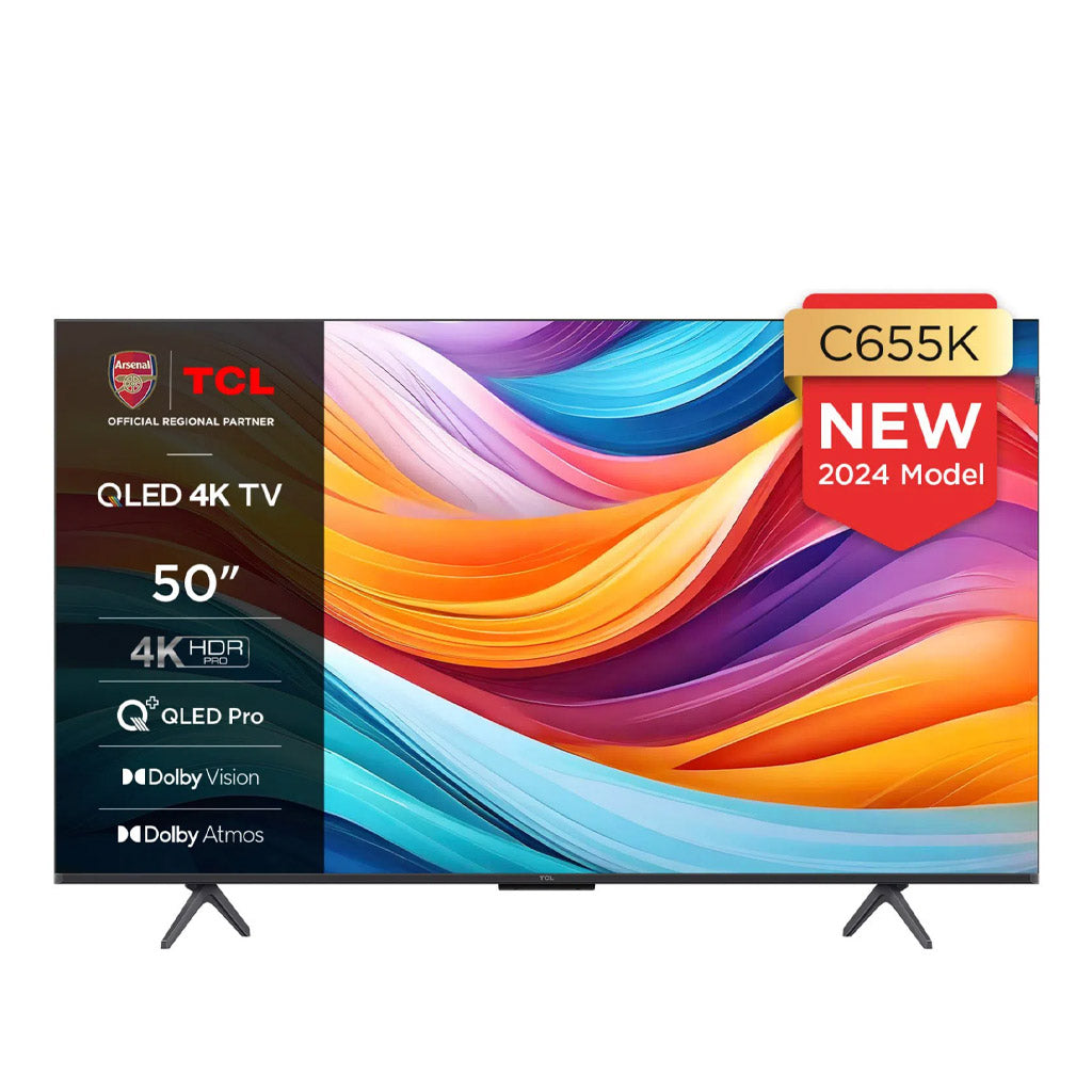 TCL 50C655K 50" 4K UHD Android QLED PRO TV – SpatialOnline